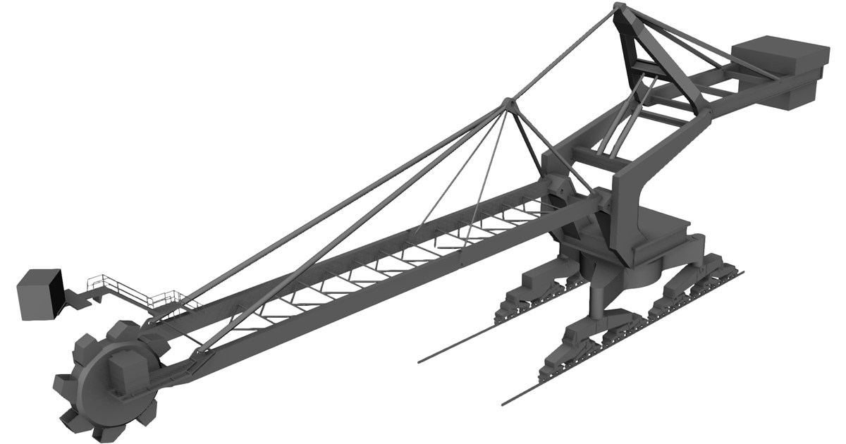 Reclaimer Stacker 3D Model - 3D CAD Browser