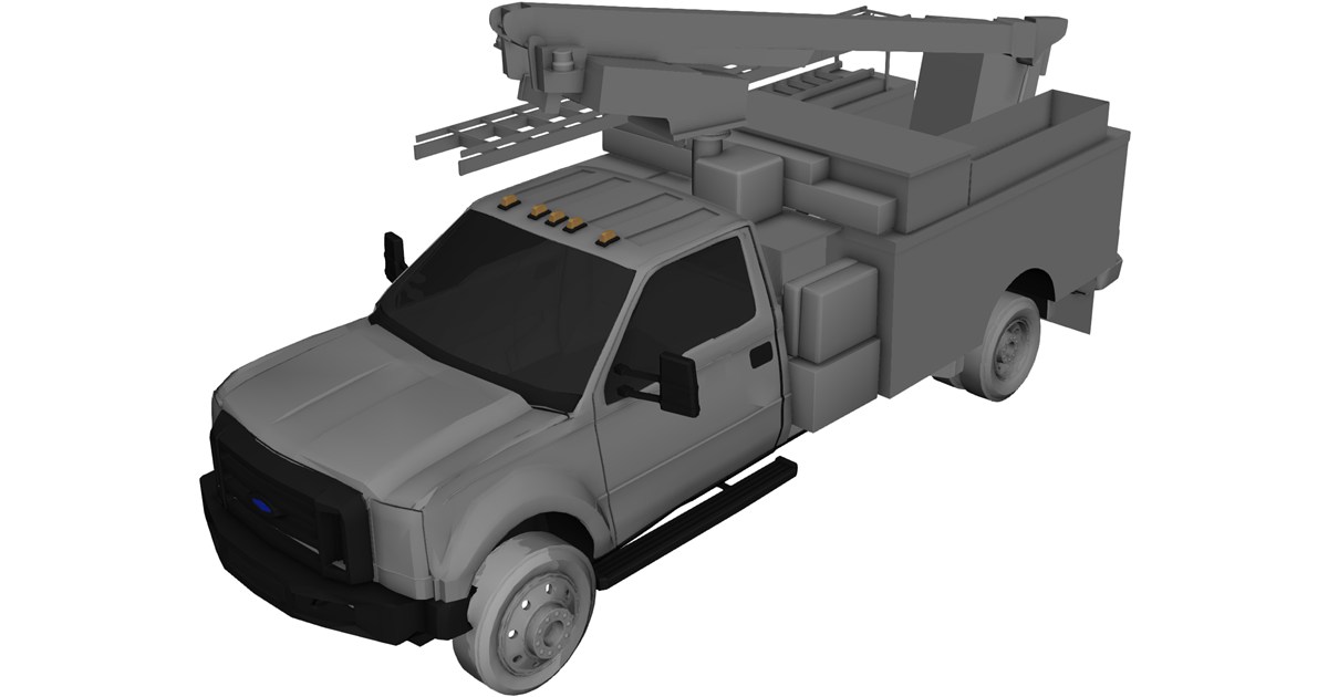 Ford F-450 Ultility Truck 3D Model - 3D CAD Browser
