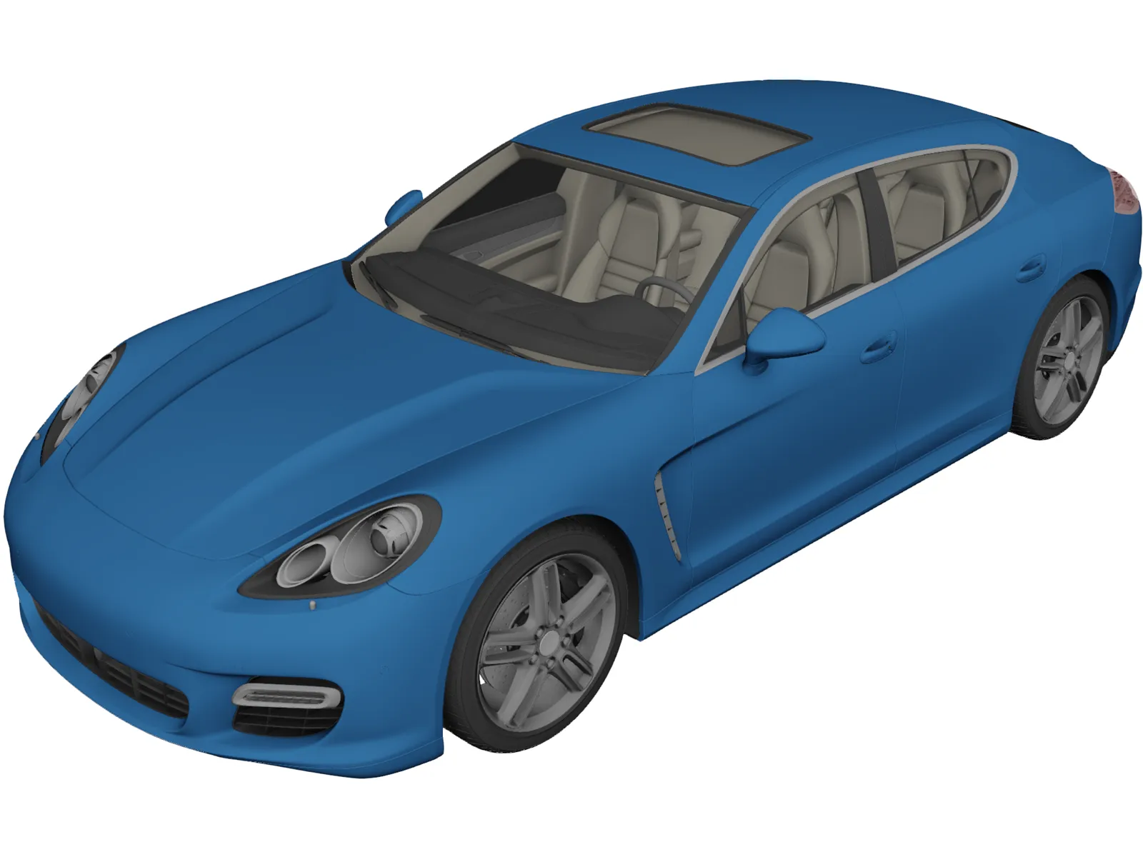 Porsche Panamera Turbo 3D Model (2009) - 3DCADBrowser