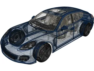 Porsche Panamera Turbo 3D Model (2009) - 3DCADBrowser